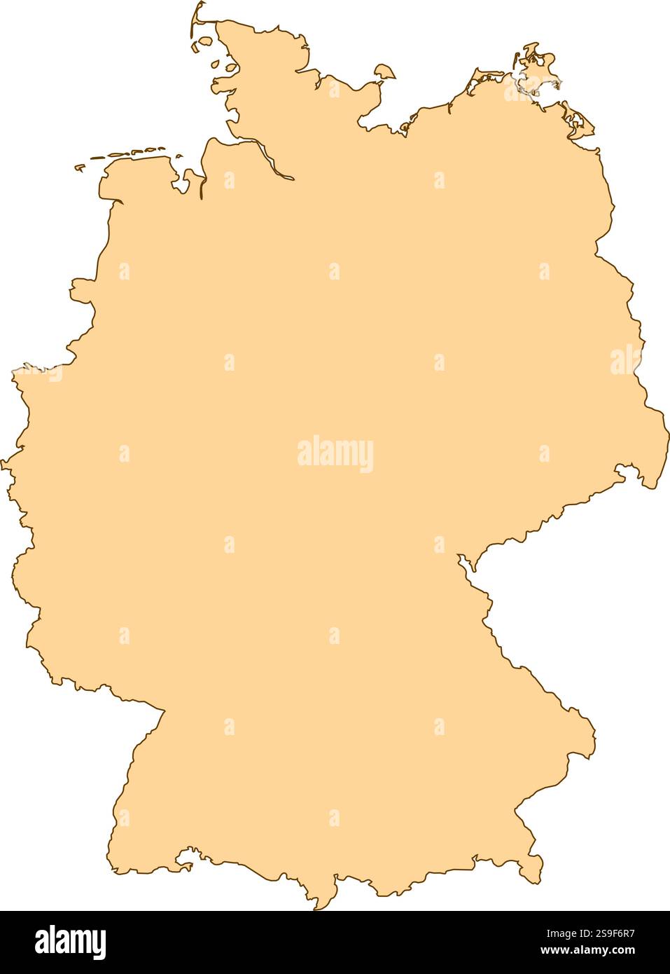 Map of Germany with the provinces Stock Vector Image & Art - Alamy