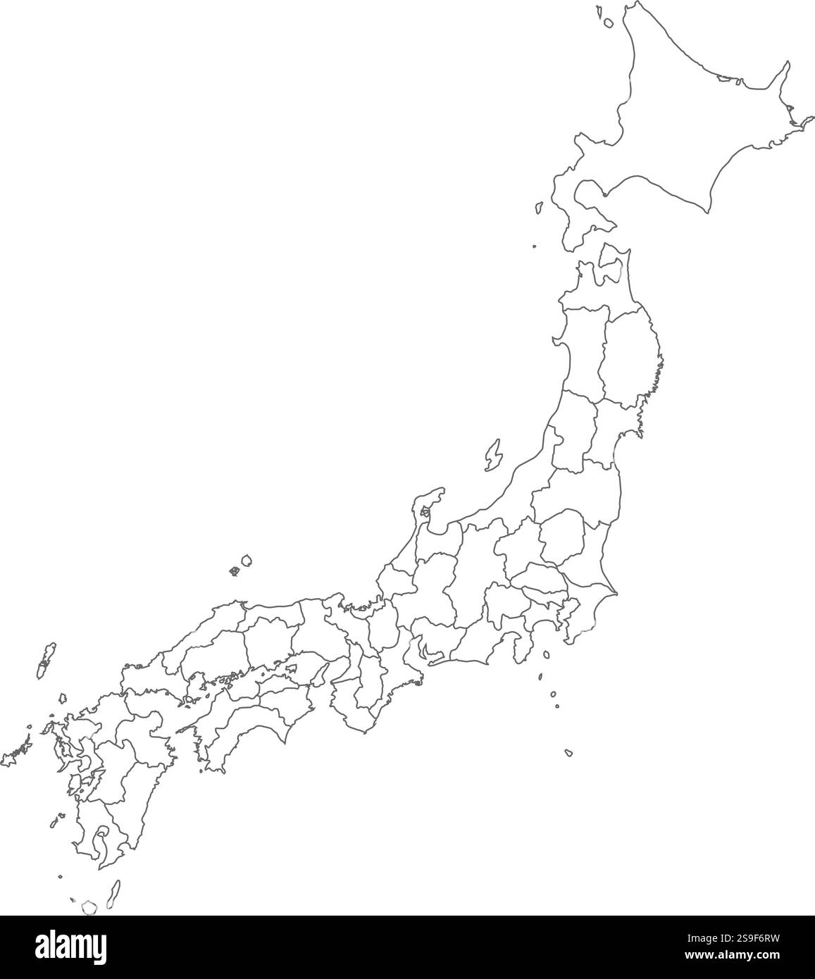 Map of Japan as a black contour line Stock Vector Image & Art - Alamy