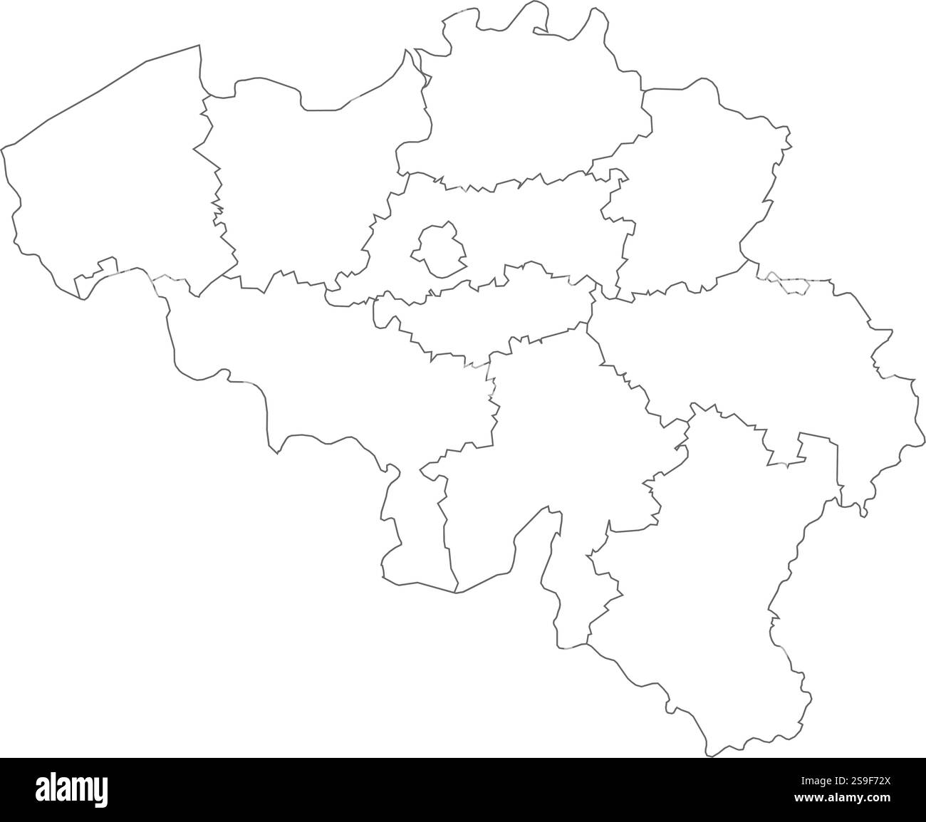 Map of Belgium as a black contour line Stock Vector Image & Art - Alamy
