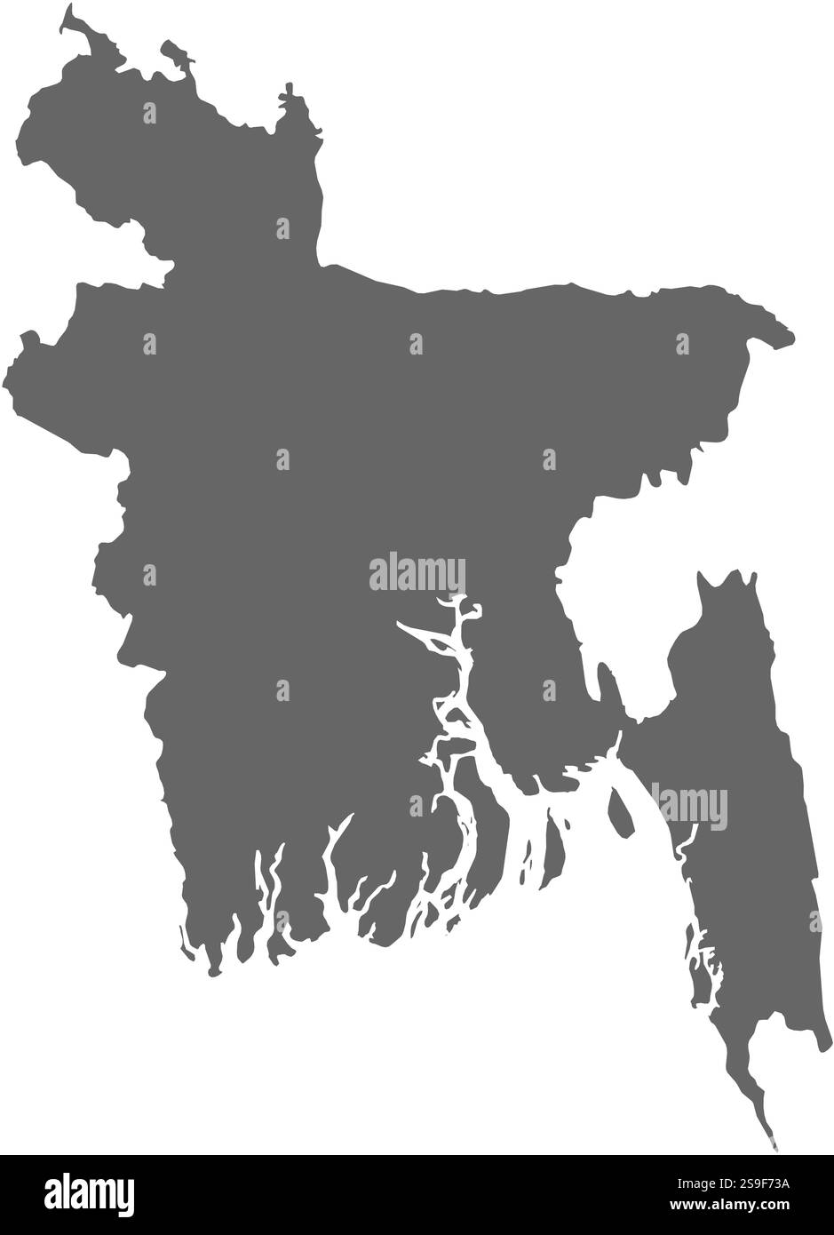 Map of Bangladesh as a dark area Stock Vector Image & Art - Alamy