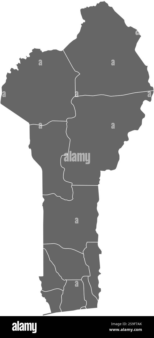 Map of Benin as a dark area Stock Vector Image & Art - Alamy