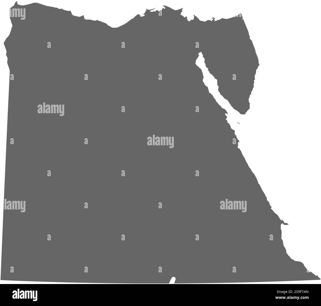 Map of Egypt as a dark area Stock Vector Image & Art - Alamy