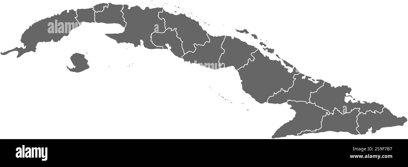 Map of Cuba as a dark area Stock Vector Image & Art - Alamy