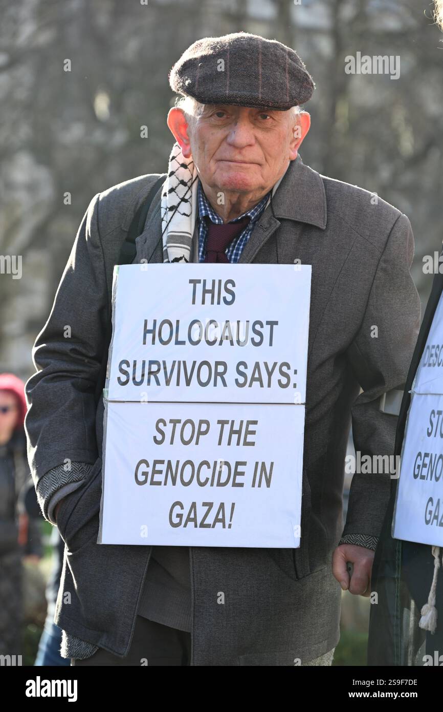 Holocaust Survivor, Stop the Genocide in Gaza Protest, Parliament ...