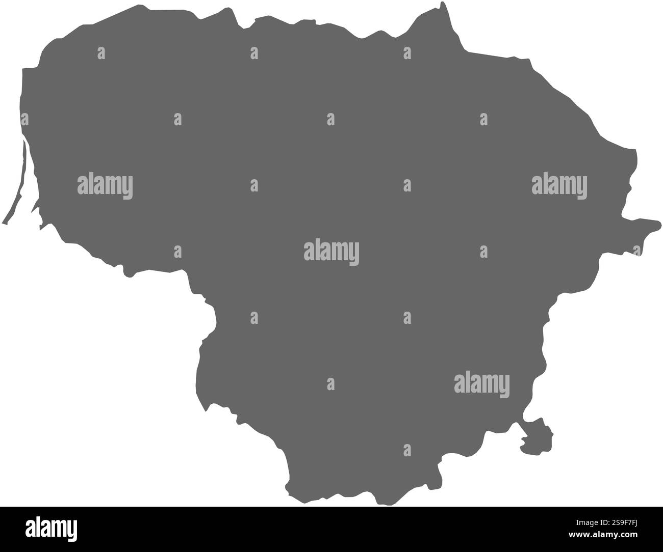 Map of Lithuania as a dark area Stock Vector Image & Art - Alamy