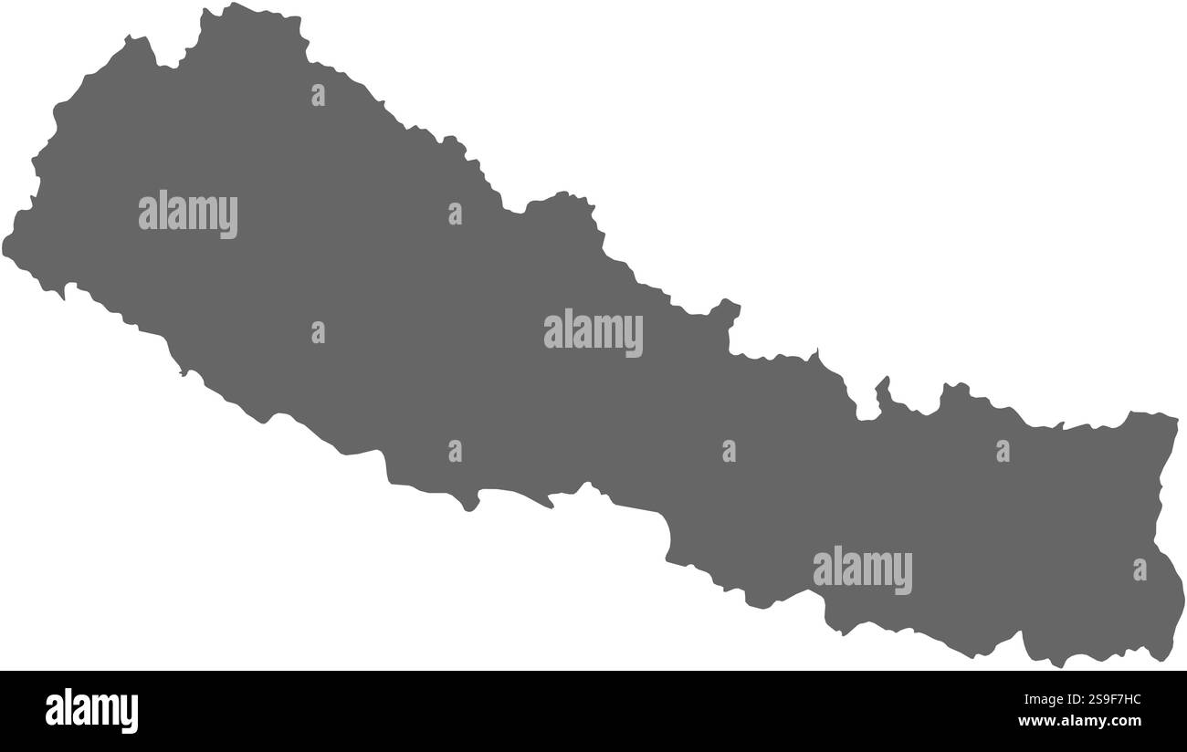 Map of Nepal as a dark area Stock Vector Image & Art - Alamy
