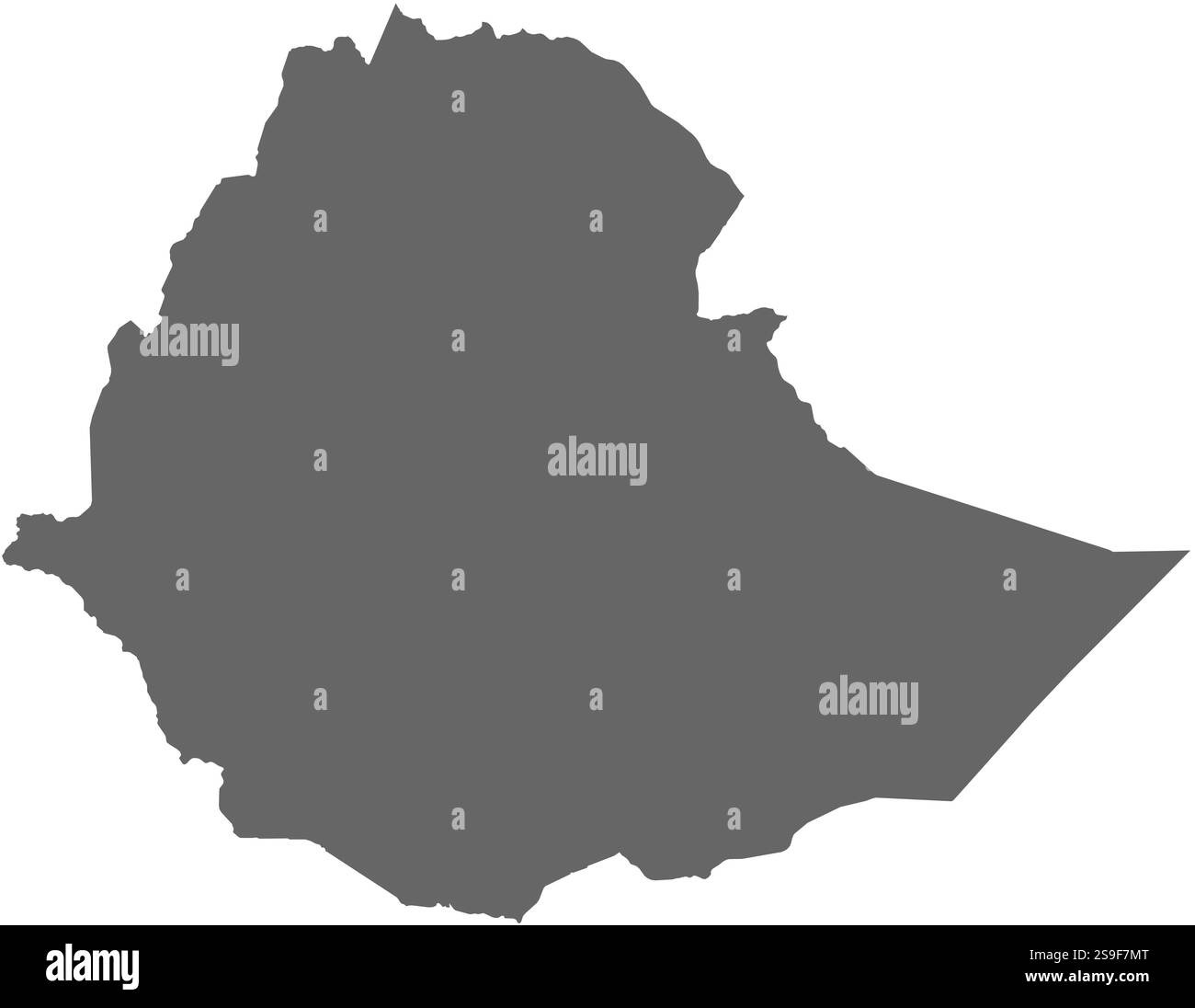Ethiopia simple map outline hi-res stock photography and images - Alamy
