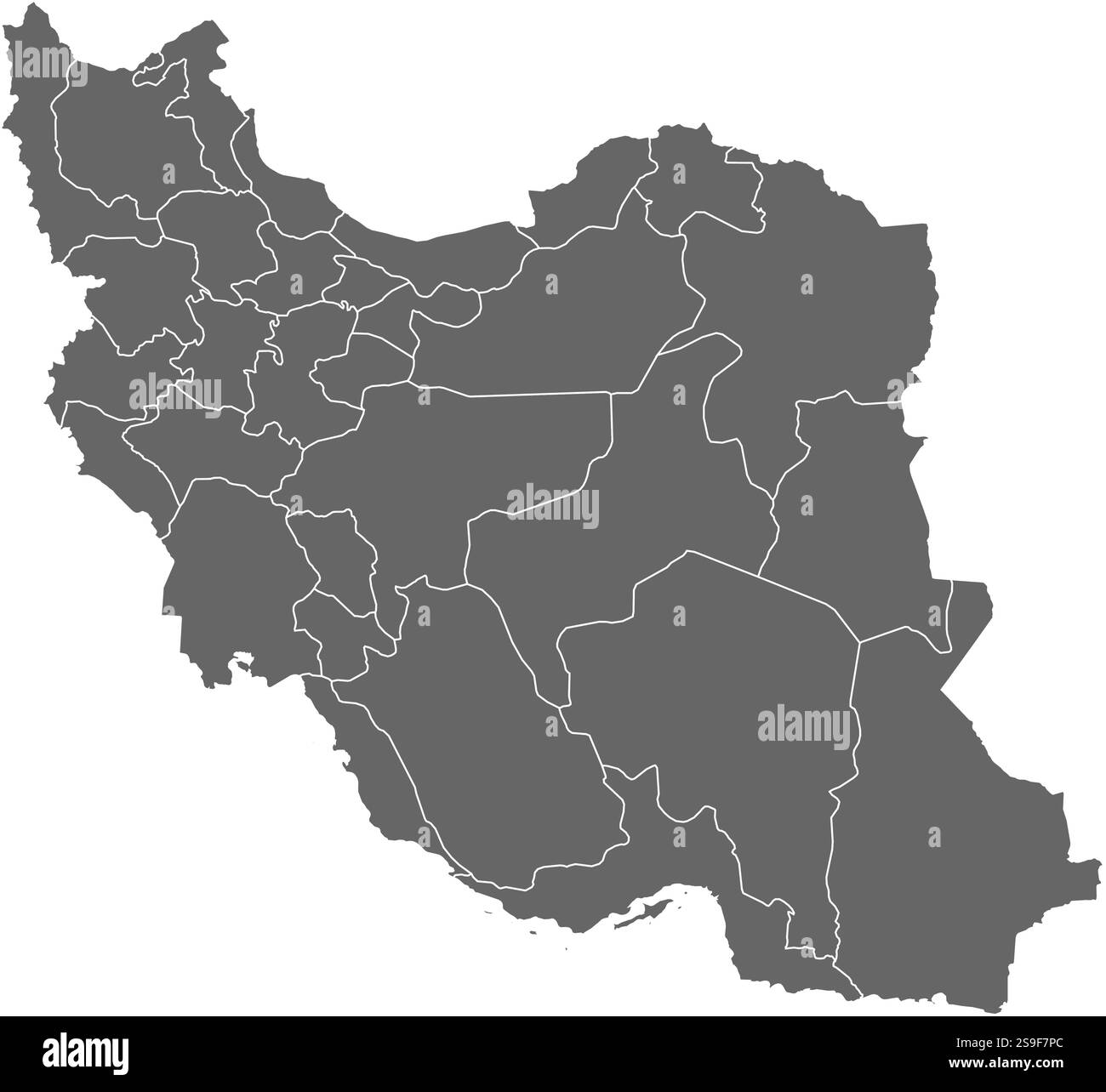 Map of Iran as a dark area Stock Vector Image & Art - Alamy