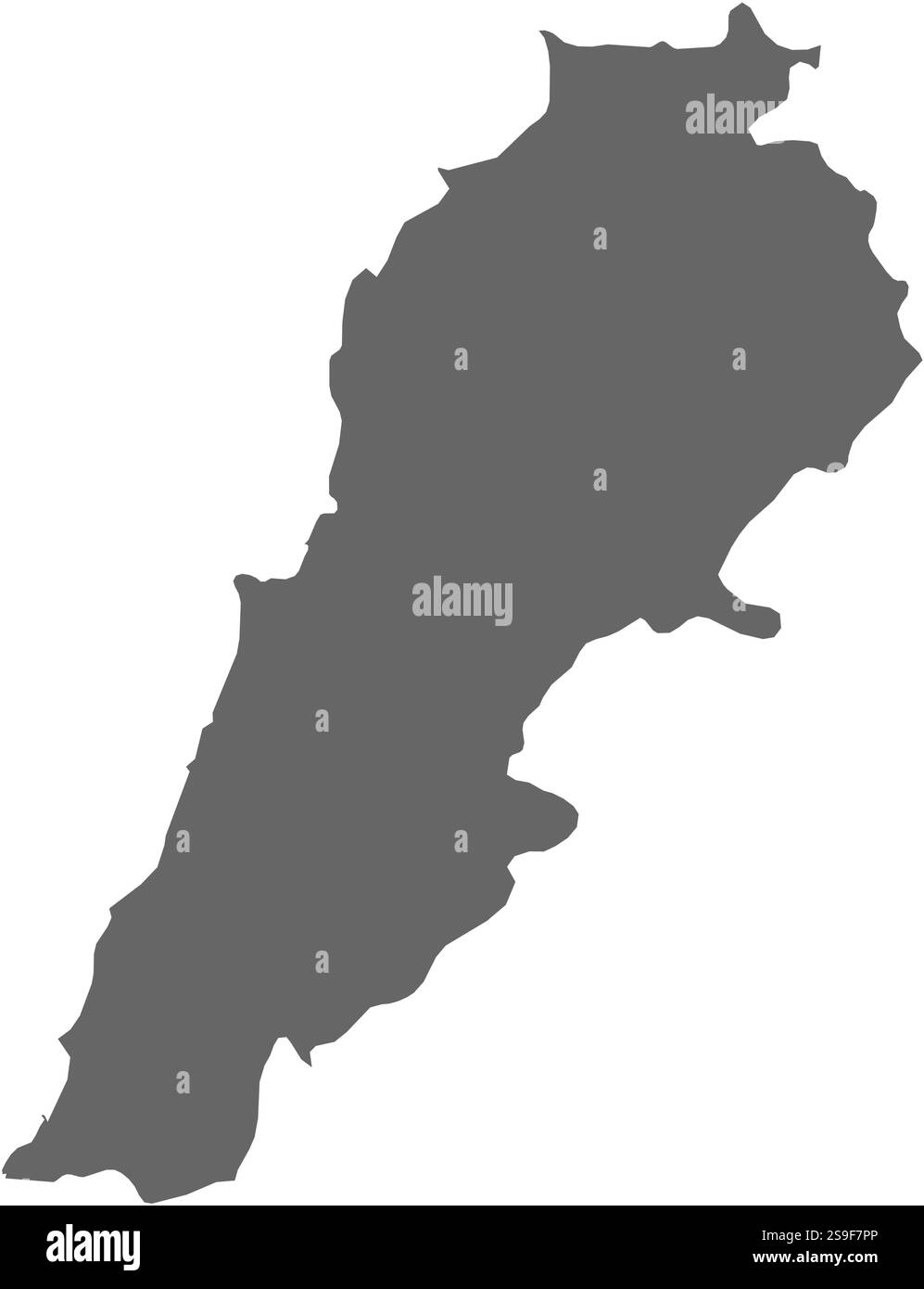 Map of Lebanon as a dark area Stock Vector Image & Art - Alamy