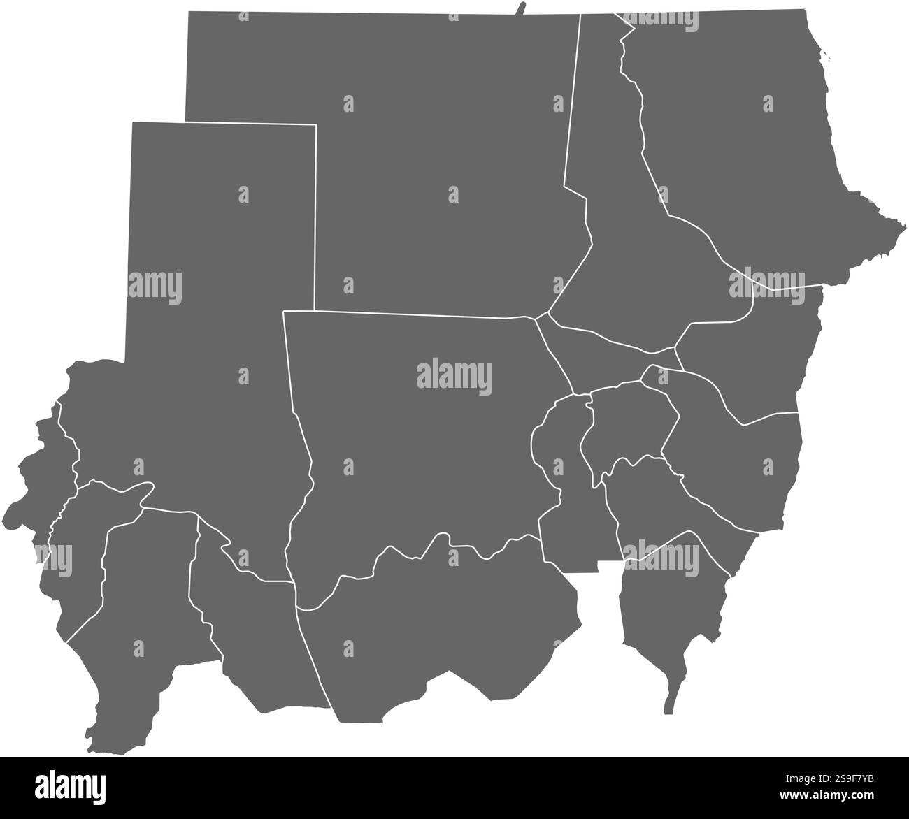Map sudan on political Black and White Stock Photos & Images - Alamy