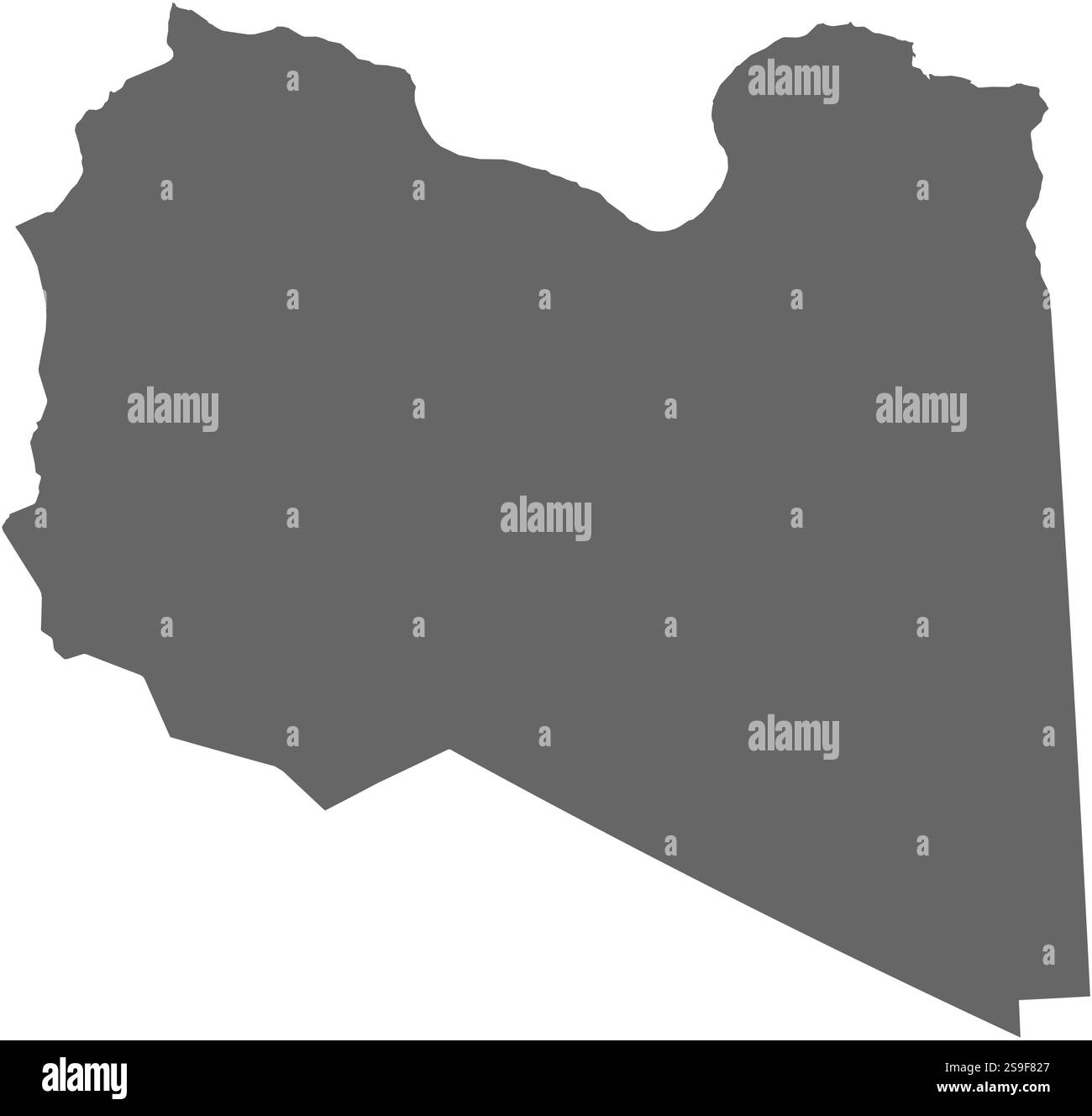 Map of Libya as a dark area Stock Vector Image & Art - Alamy