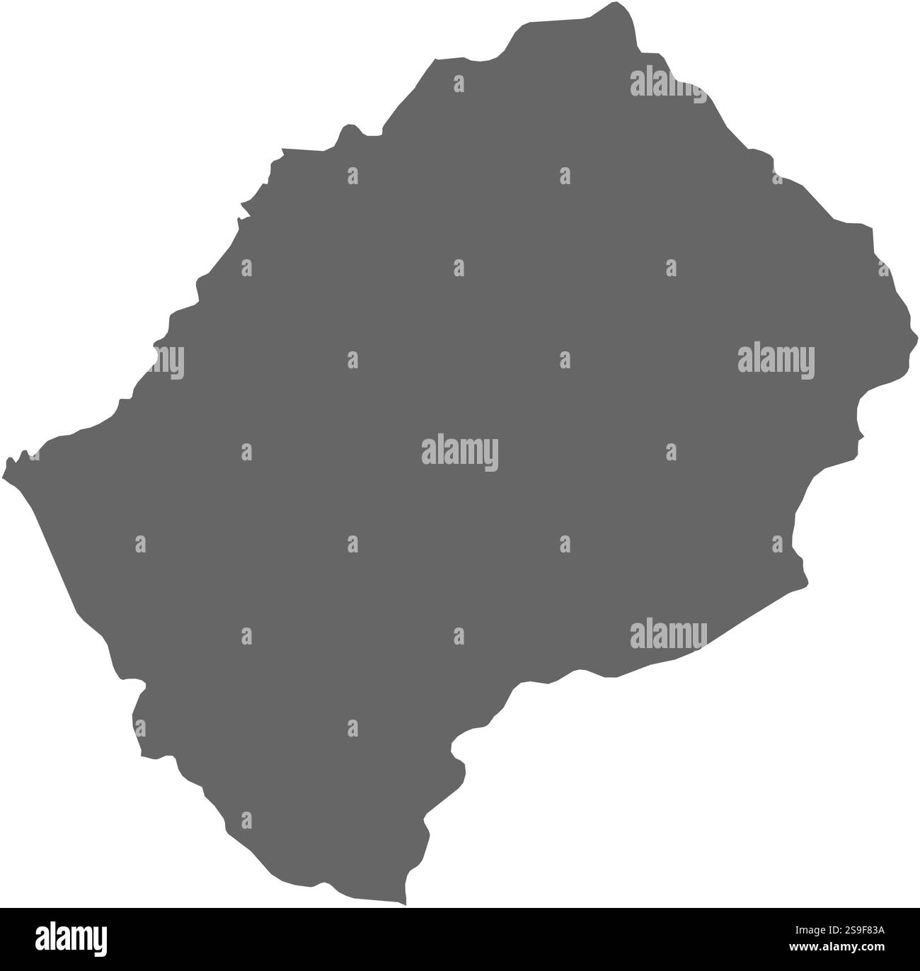 Map of Lesotho as a dark area Stock Vector Image & Art - Alamy