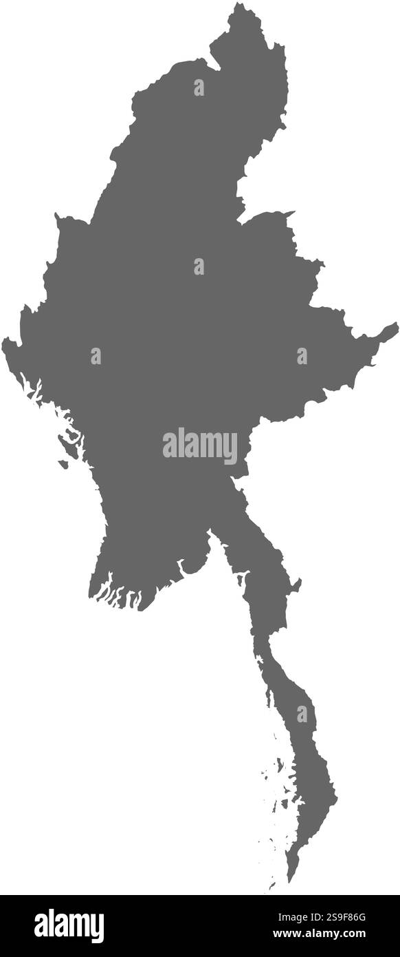 Myanmar borders Stock Vector Images - Alamy