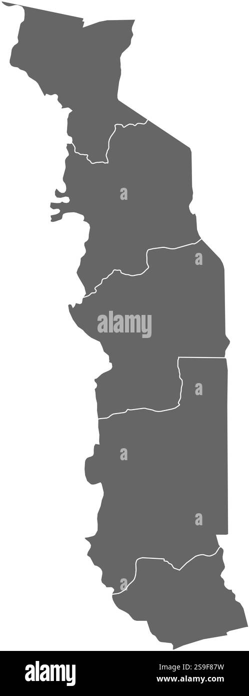 Map of Togo as a dark area Stock Vector Image & Art - Alamy