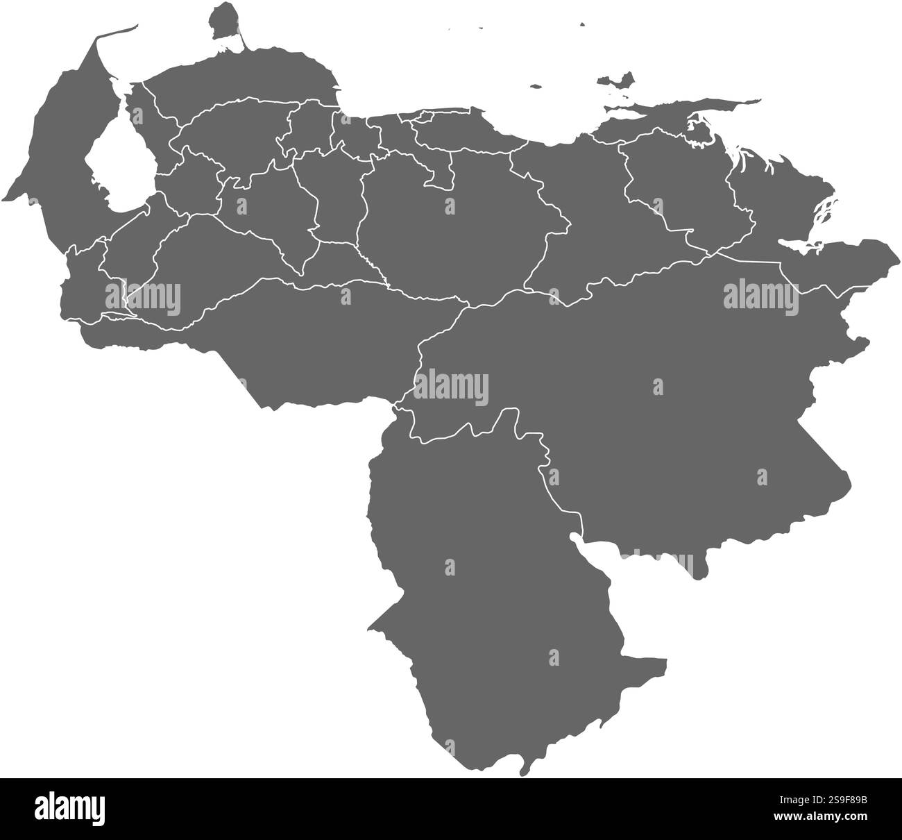 Map venezuela regions Cut Out Stock Images & Pictures - Alamy