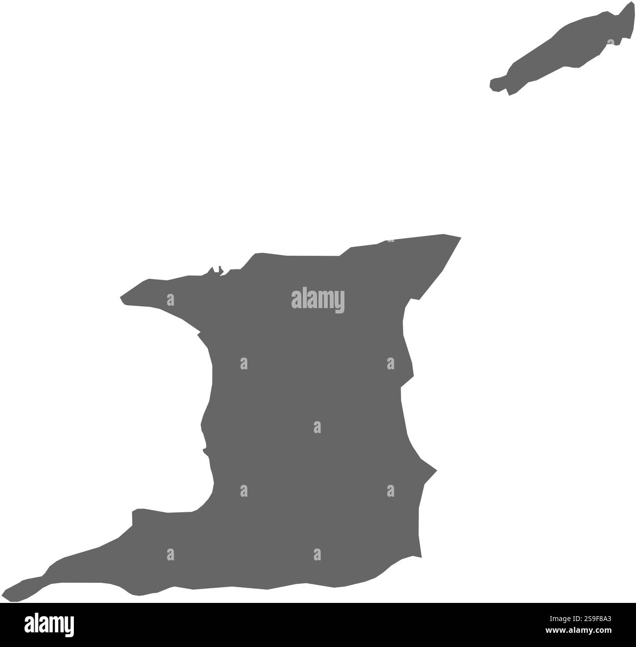 Abstract map trinidad tobago Black and White Stock Photos & Images - Alamy