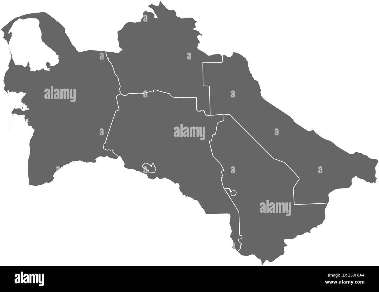 Map of Turkmenistan as a dark area Stock Vector Image & Art - Alamy