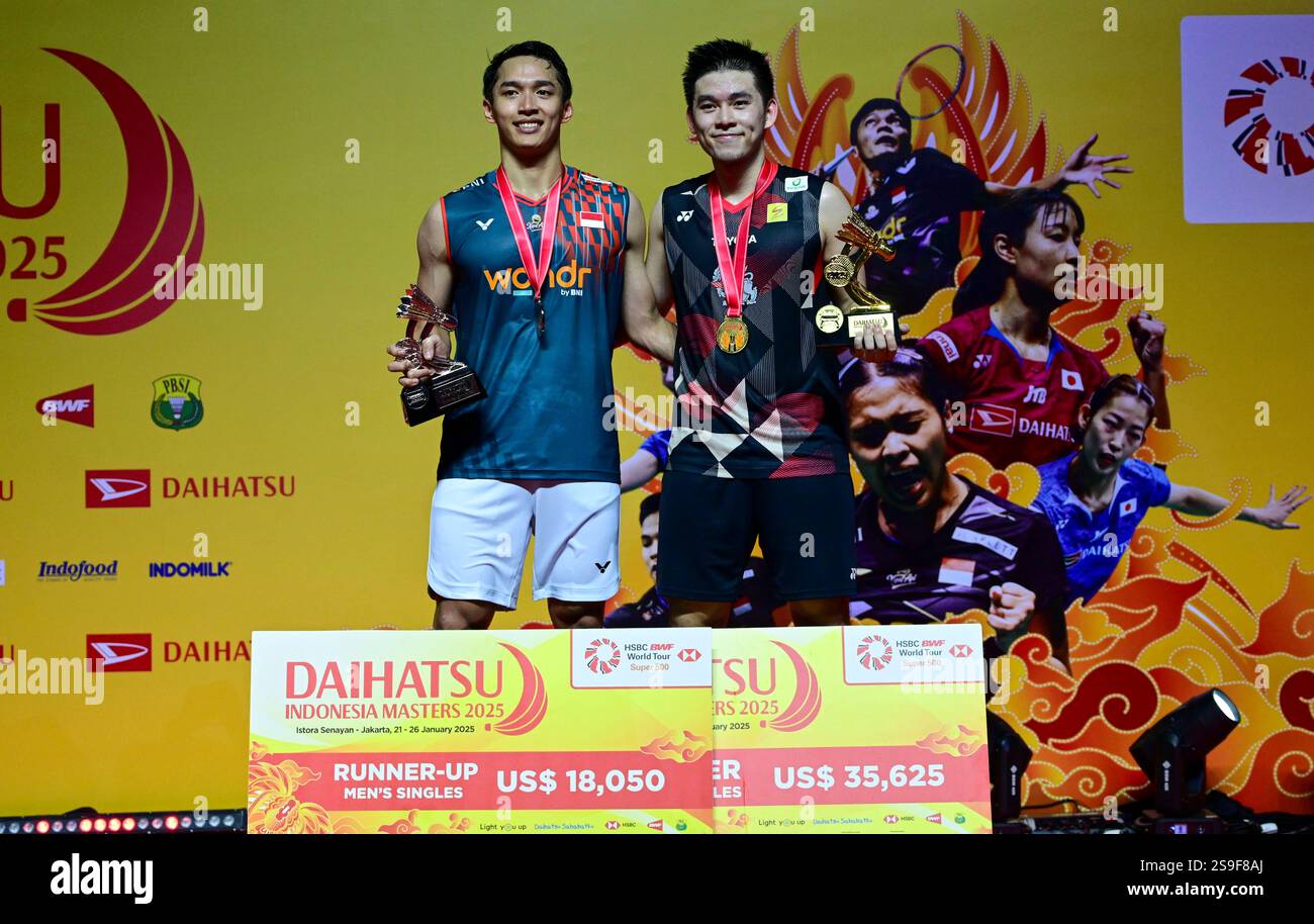 Jakarta, Indonesia. 26th Jan, 2025. (250126) -- JAKARTA, Jan. 26, 2025 (Xinhua) -- Winner ...