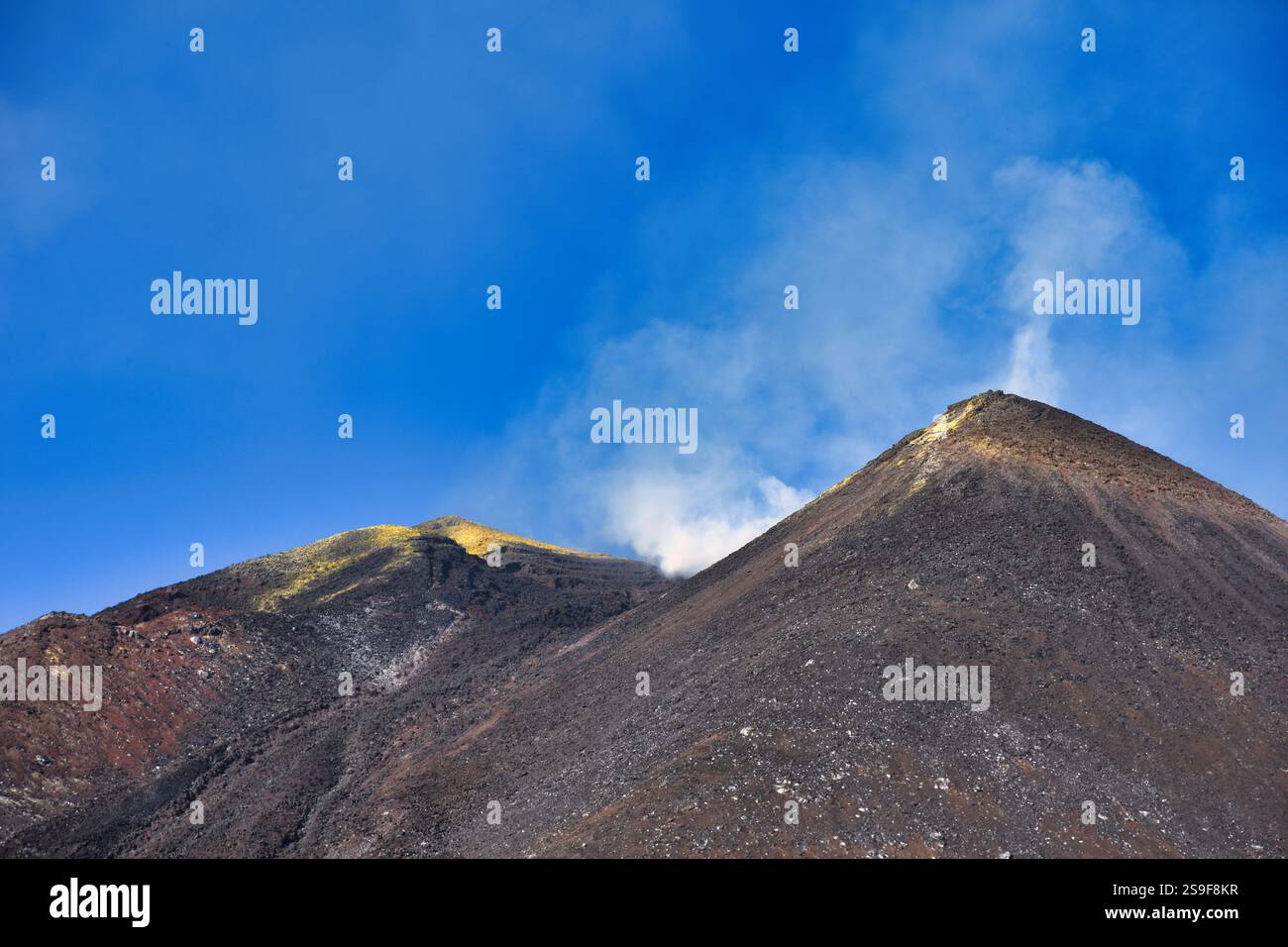 Mount Etna in Catania, Sicily in Italy. It is one of the tallest active ...