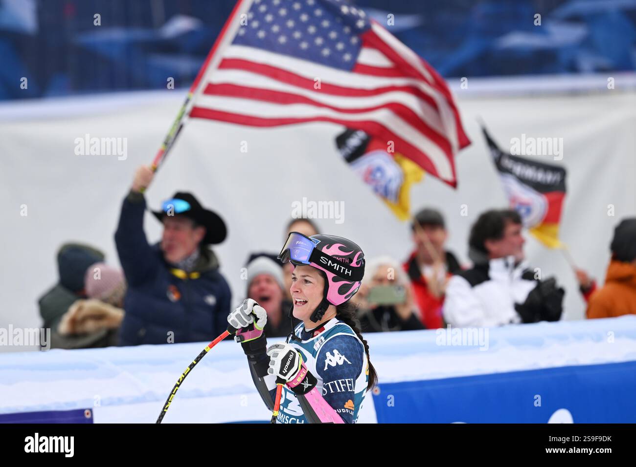 26 January 2025, Bavaria, Garmisch-Partenkirchen: Alpine skiing, World ...