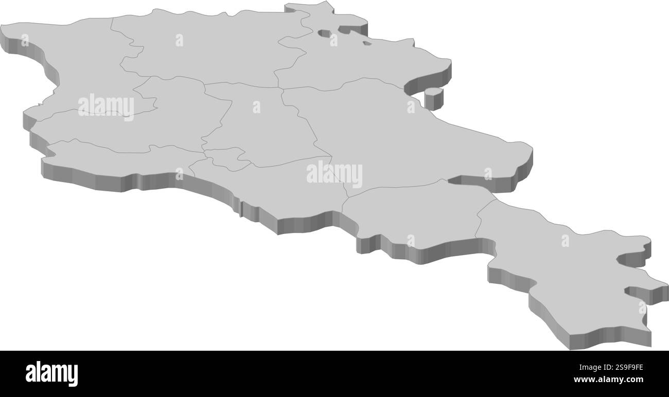 Map of Armenia as a gray piece Stock Vector Image & Art - Alamy