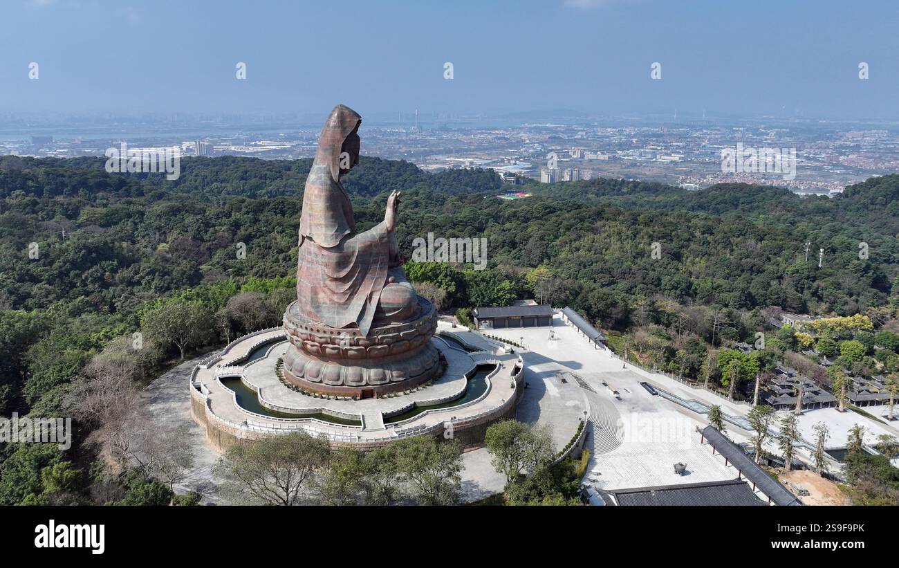FOSHAN, CHINA - JANUARY 25, 2025 - The world's highest Nanhai Guanyin ...