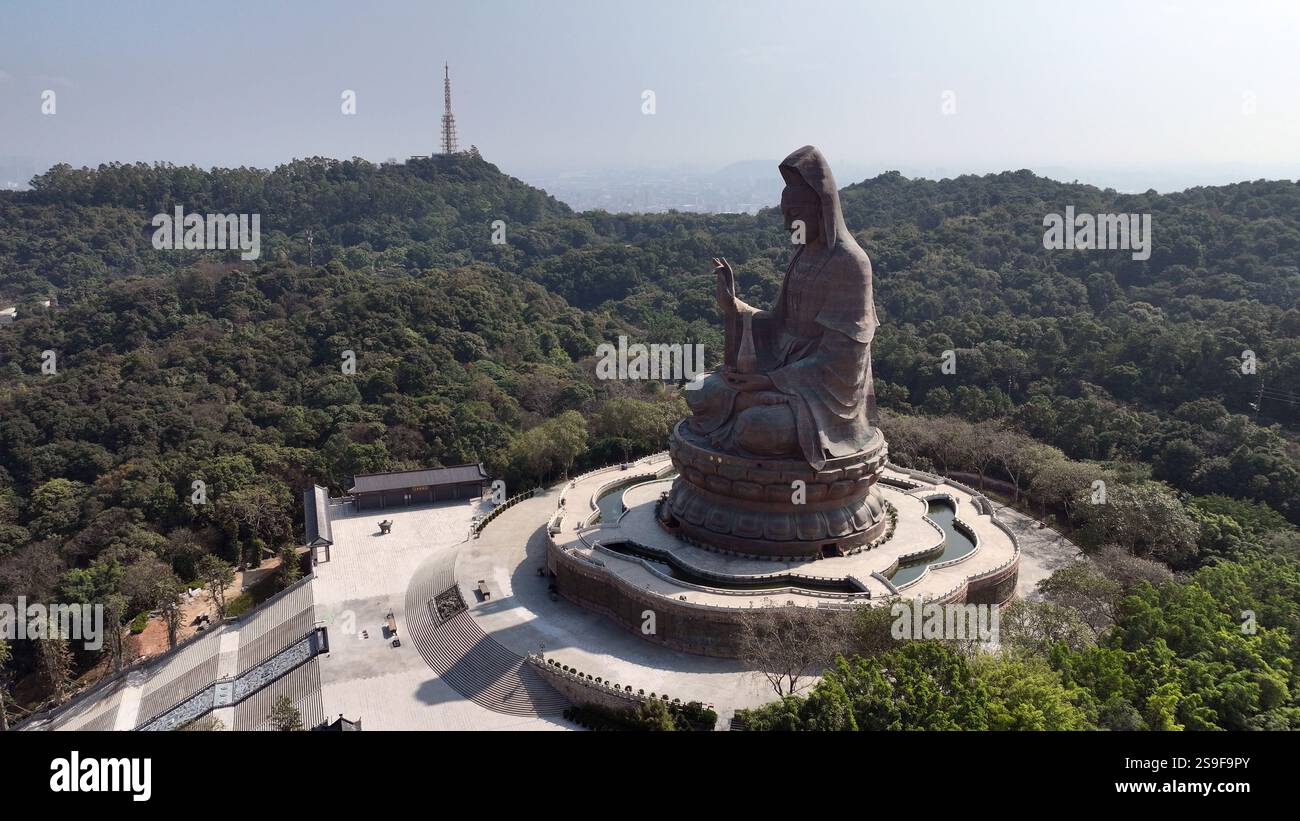 FOSHAN, CHINA - JANUARY 25, 2025 - The world's highest Nanhai Guanyin ...