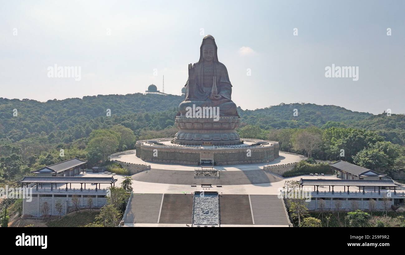 FOSHAN, CHINA - JANUARY 25, 2025 - The world's highest Nanhai Guanyin ...