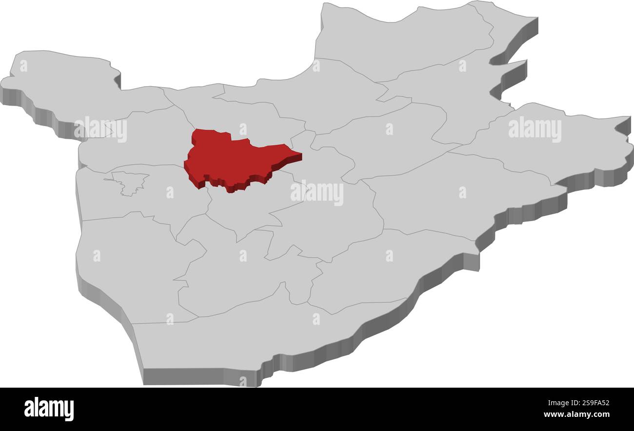 Map of Burundi as a gray piece, Muramvya is highlighted in red Stock ...