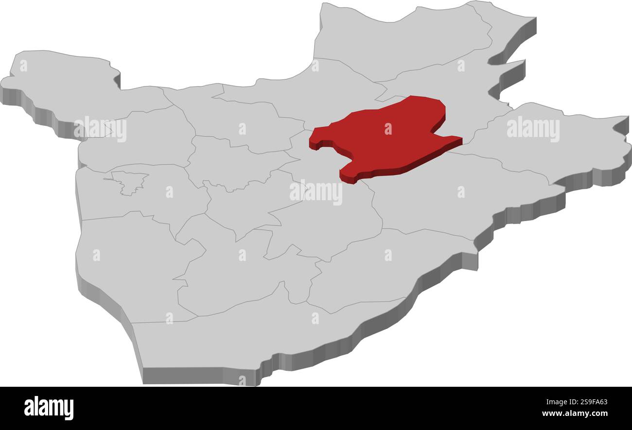 Map of Burundi as a gray piece, Karuzi is highlighted in red Stock ...
