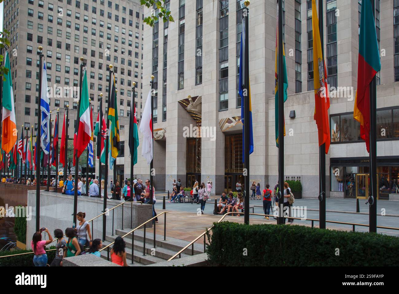 The Wisdom artwork in Rockefeller Center, Manhattan, New York City, USA ...