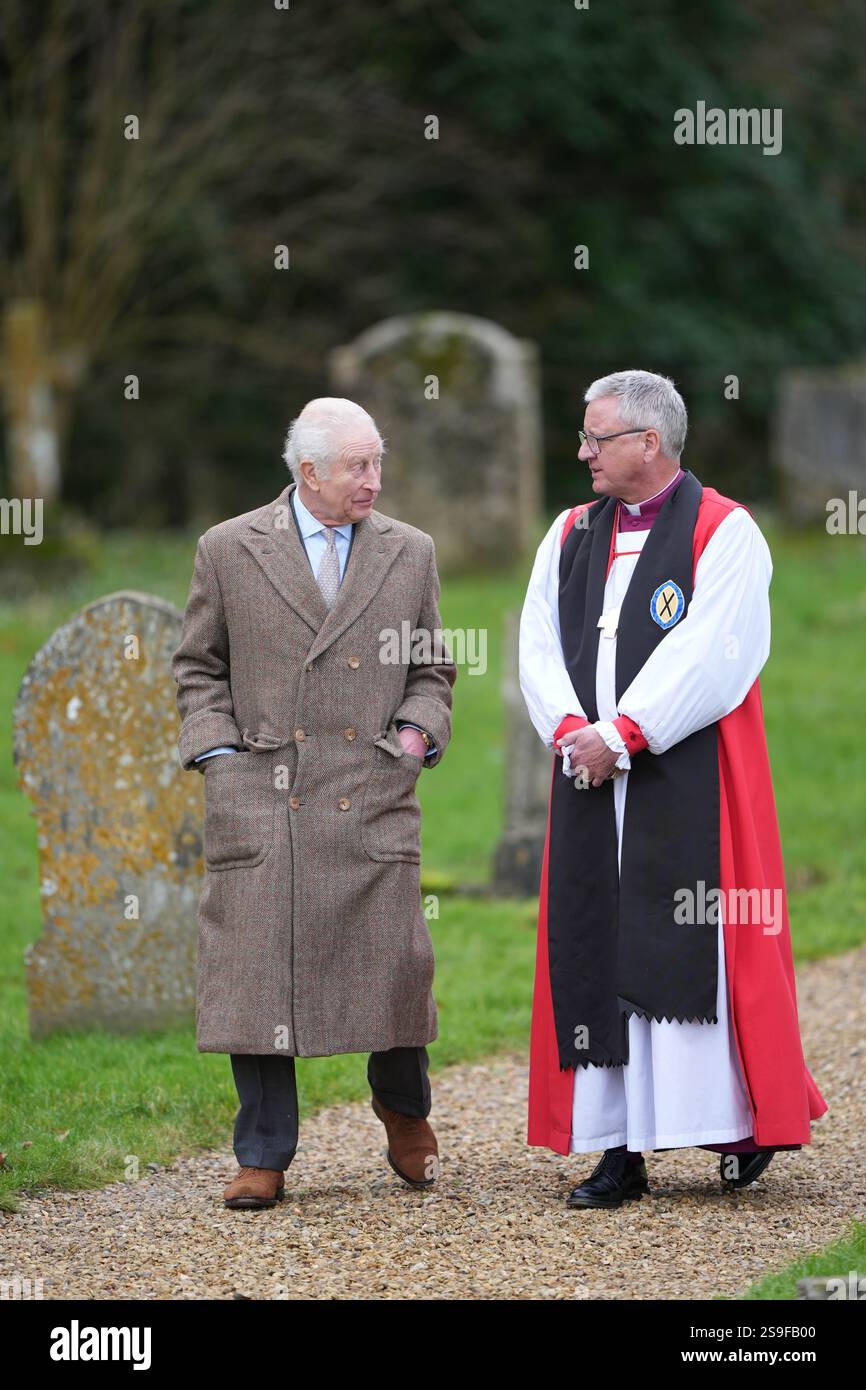 The Bishop of Salisbury, The Right Revd Stephen Lake (right) with King ...