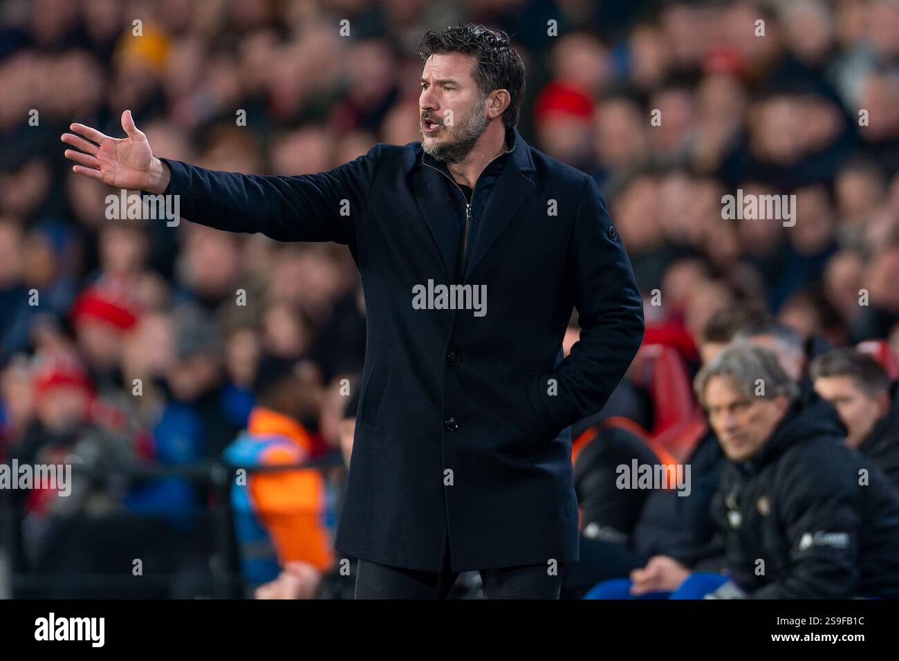 EINDHOVEN, NETHERLANDS - JANUARY 25: Coach Carl Hoefkens of NAC Breda ...