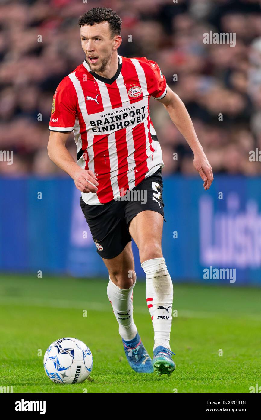 EINDHOVEN, NETHERLANDS - JANUARY 25: Ivan Perisic of PSV in action ...
