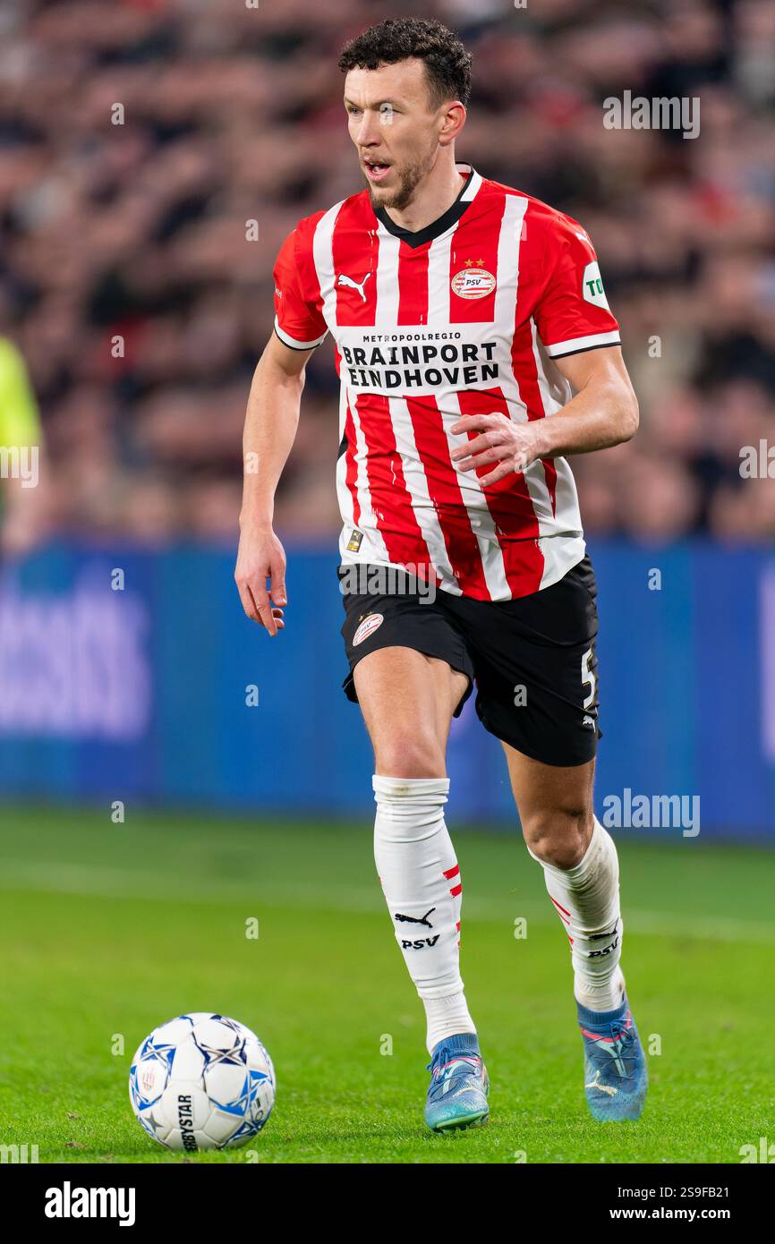 EINDHOVEN, NETHERLANDS - JANUARY 25: Ivan Perisic of PSV in action ...
