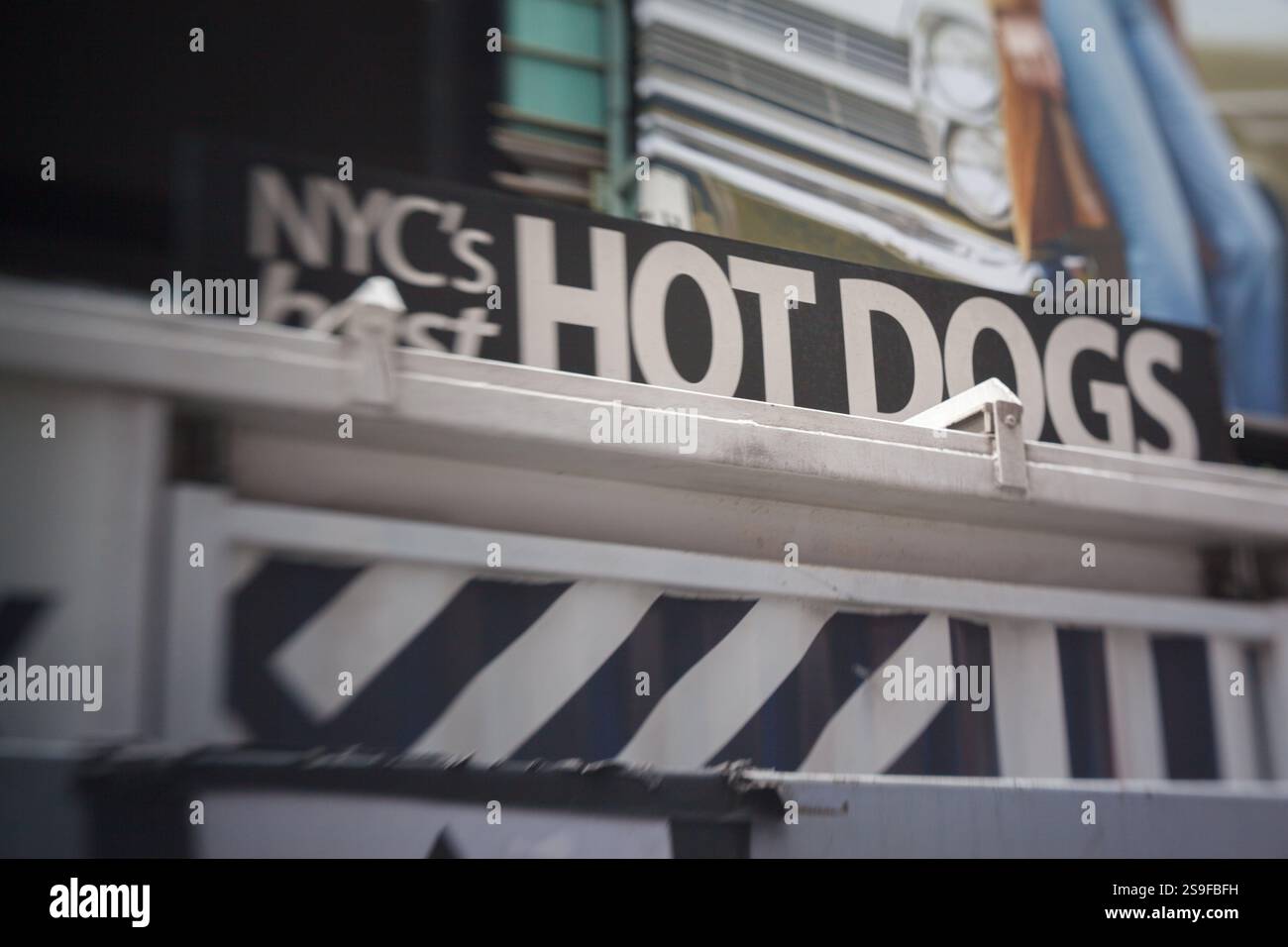The NYC Best Hot Dogs sign at Times Square, Midtown Manhattan, New York ...