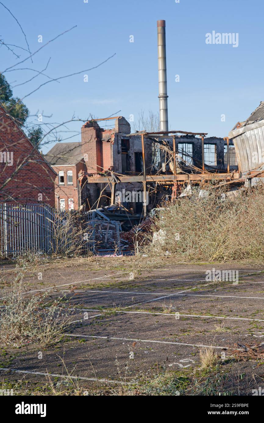 Burned-out ruins of Van Dal shoemakers, the last shoe factory in ...