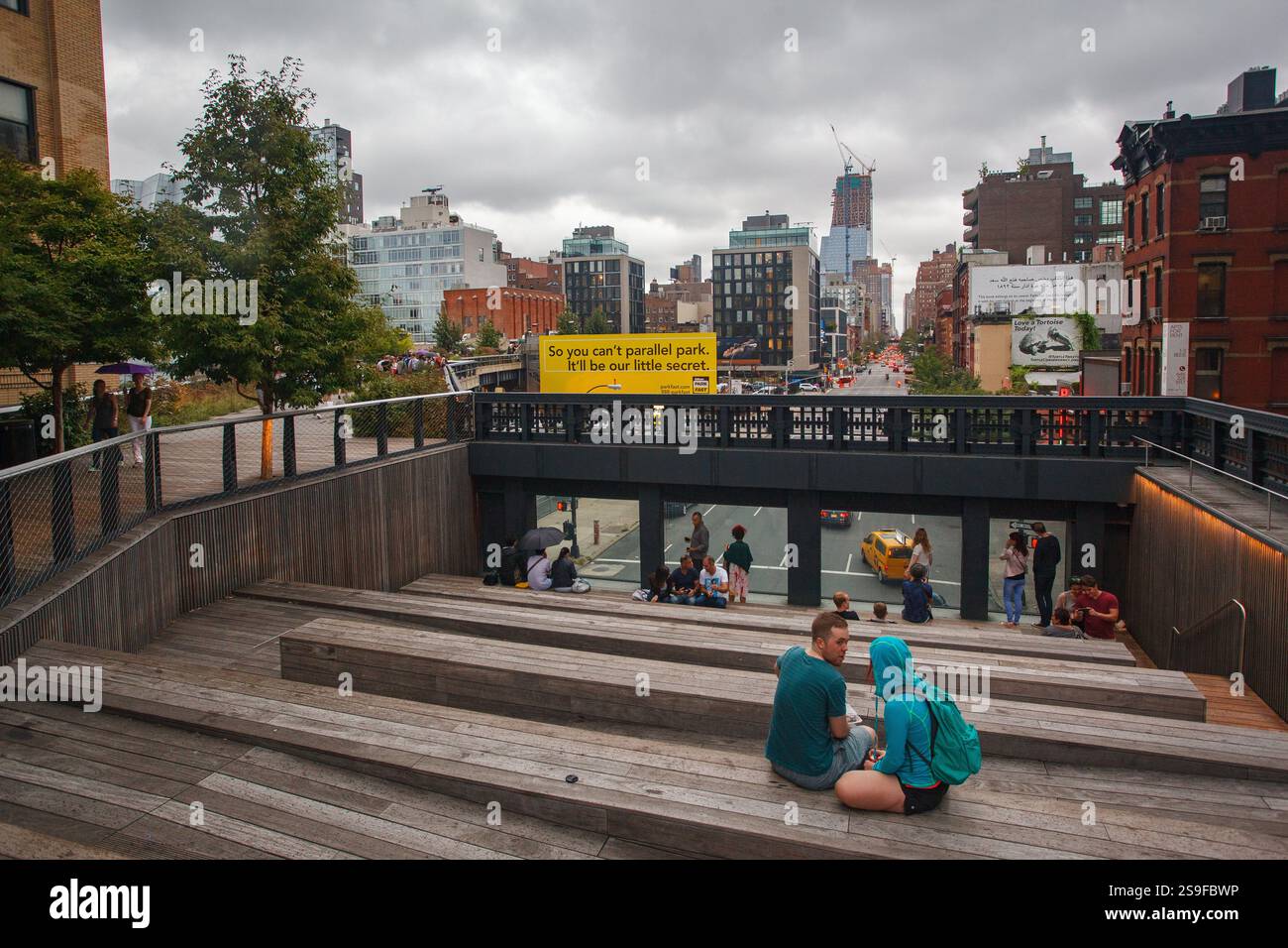 The High Line Observation deck and 10th Avenue,, Chelsea, Manhattan ...