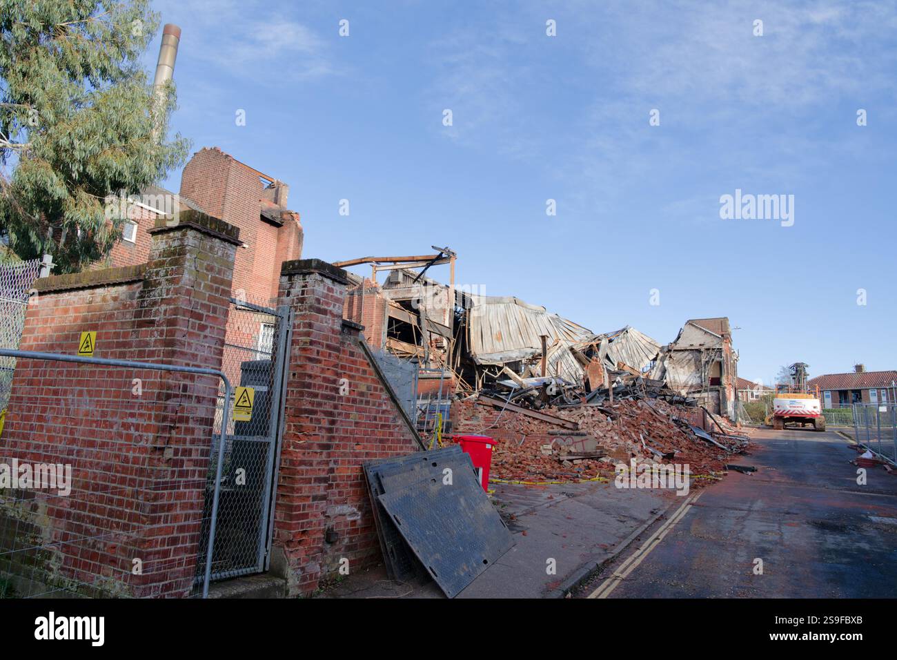 Burned-out ruins of Van Dal shoemakers, the last shoe factory in ...