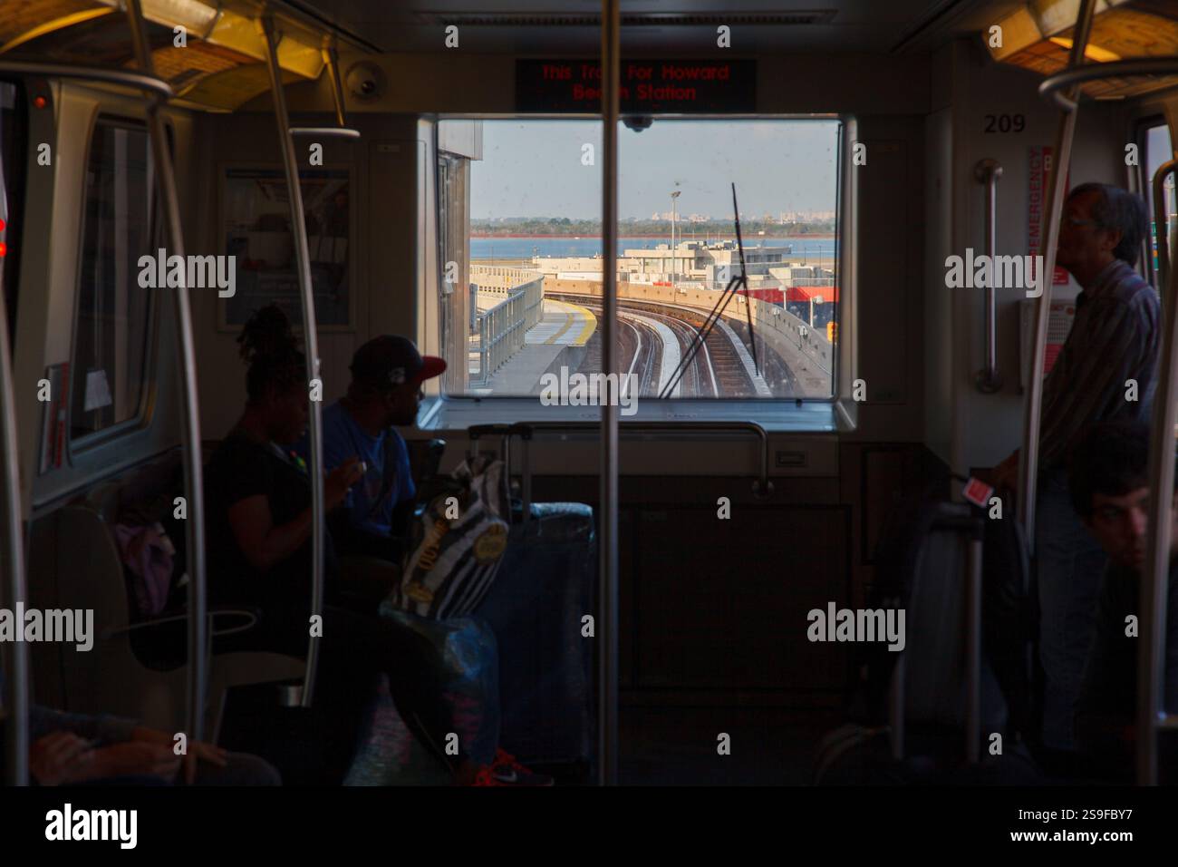 On the Air Train in JFK airport, New York City, USA Stock Photo - Alamy