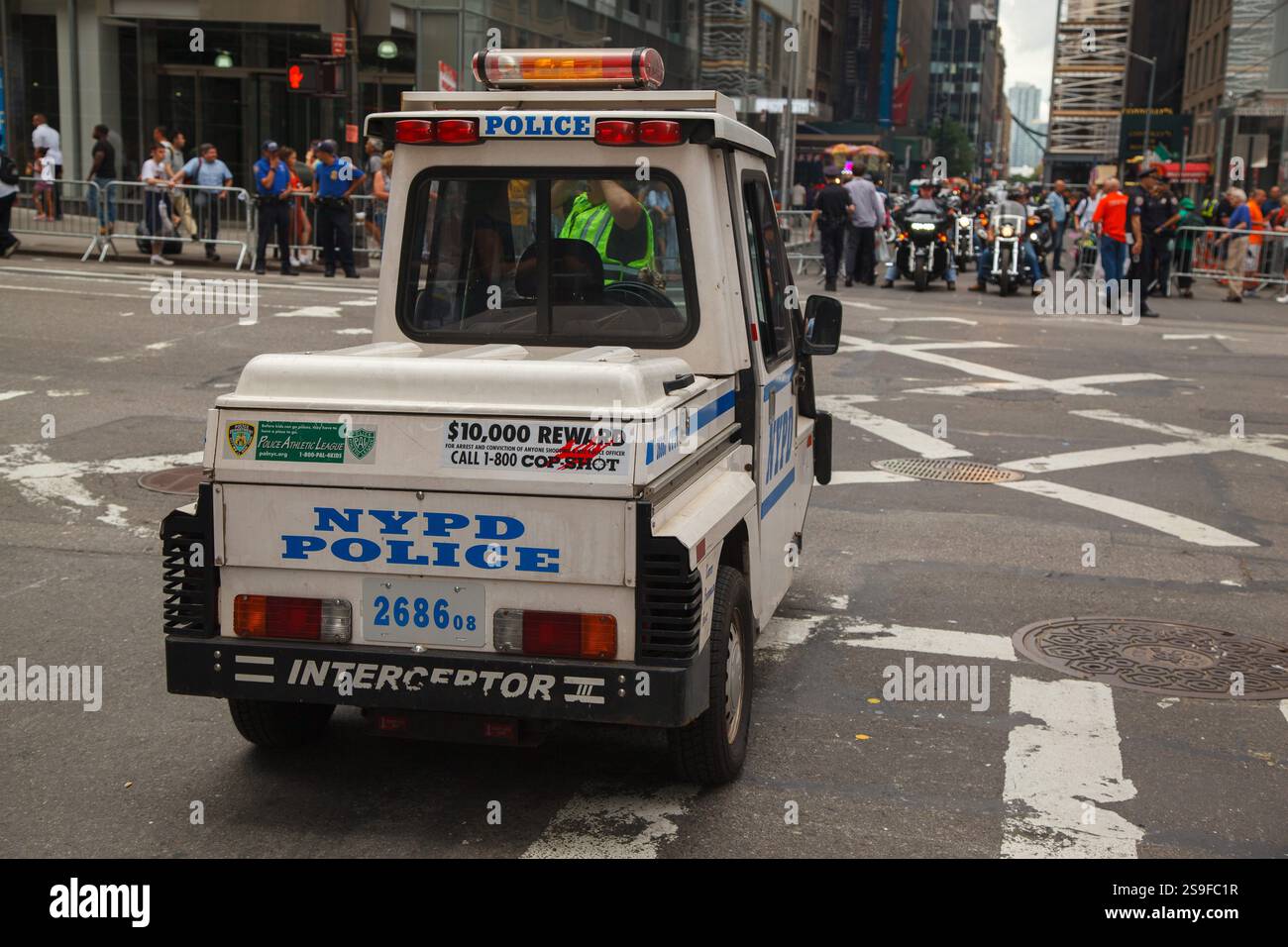 The NYPD electrical vehicle at the Labor day parade, September, 12th ...