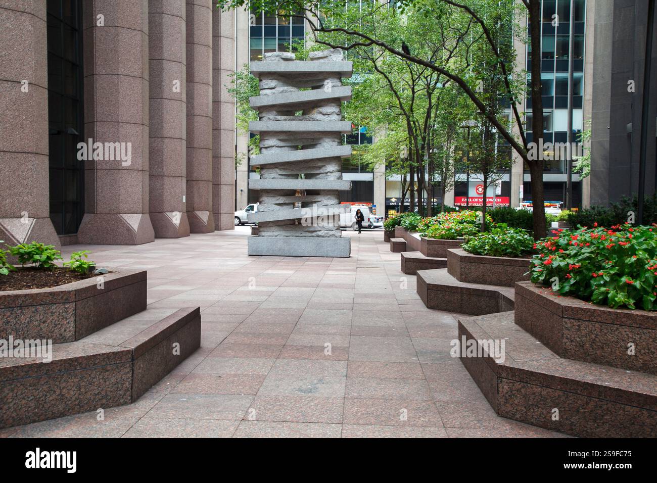 The CBS building with its garden and monument in Midtown Manhattah, New ...