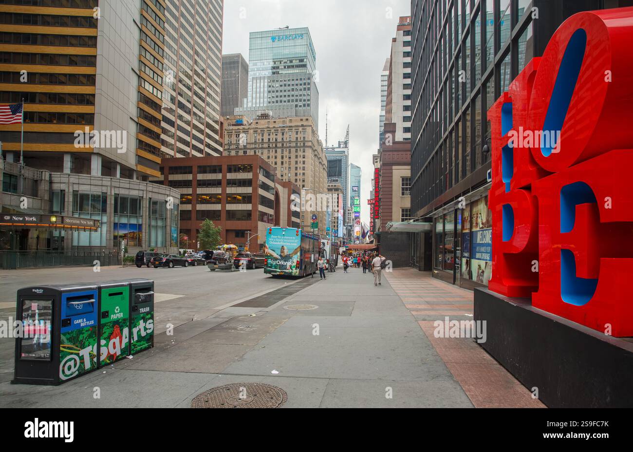 The Hope Sculpture in 7th avenue, Midtown Manhattan, New York City, USA ...
