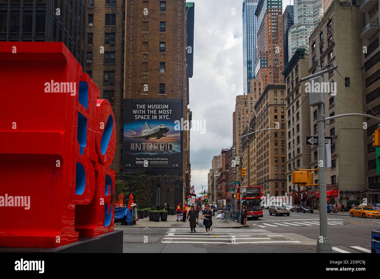 The Hope Sculpture in 7th avenue, Midtown Manhattan, New York City, USA ...