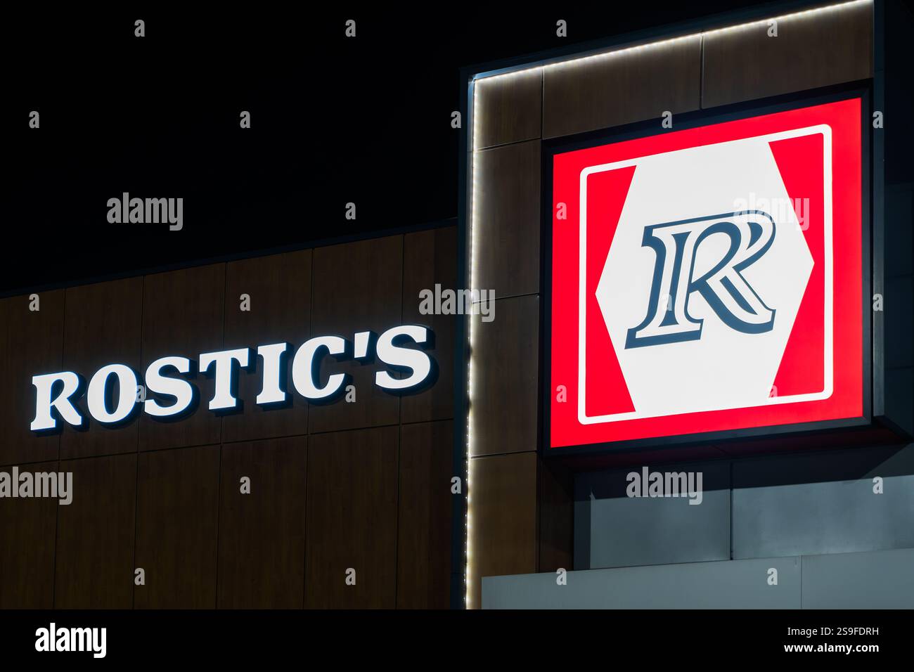 The Rostics logo is a fast food chain in Russia that bought out KFC ...