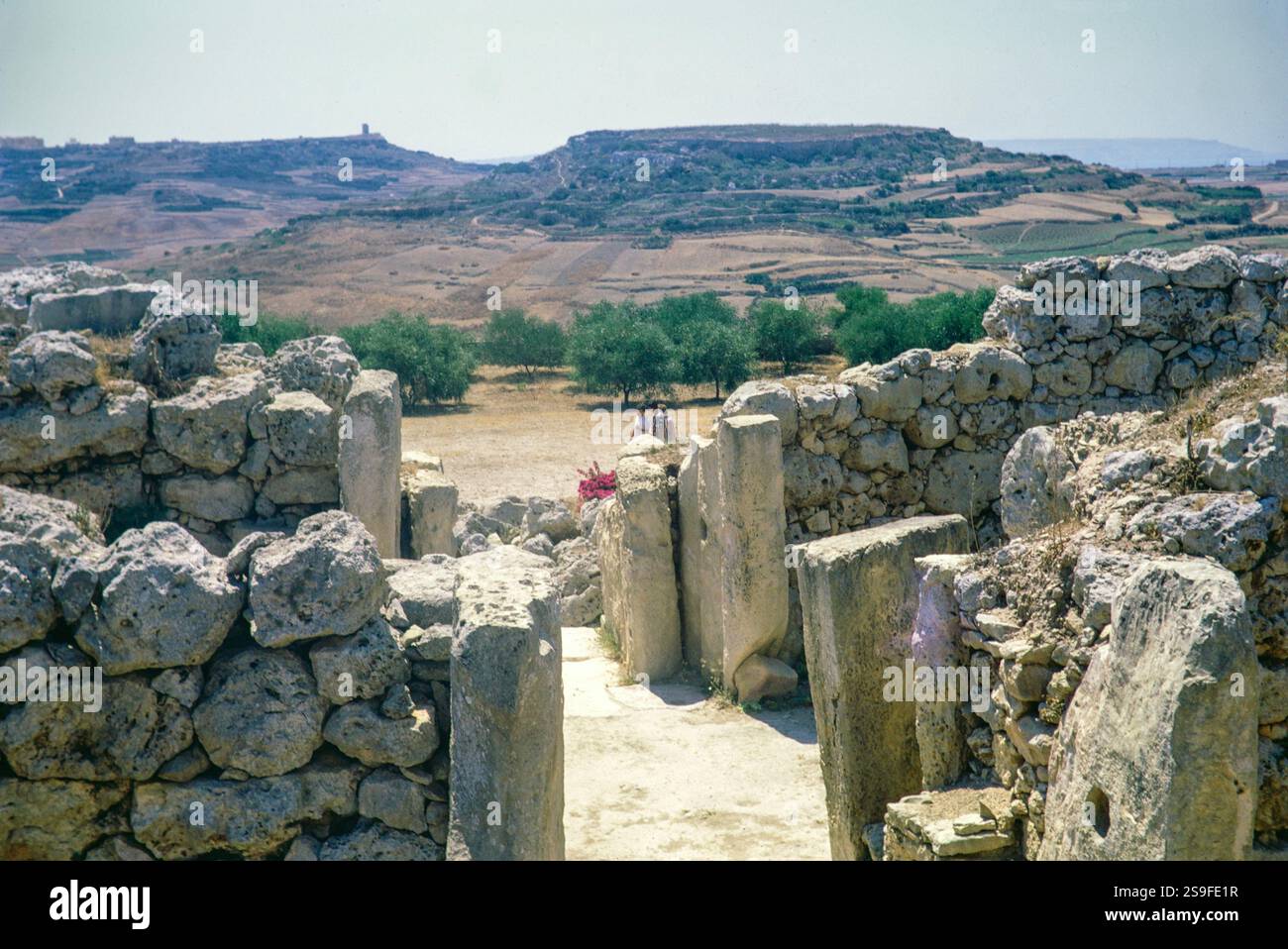 Prehistoric neolithic archaeological site, megalithic temple complex ...