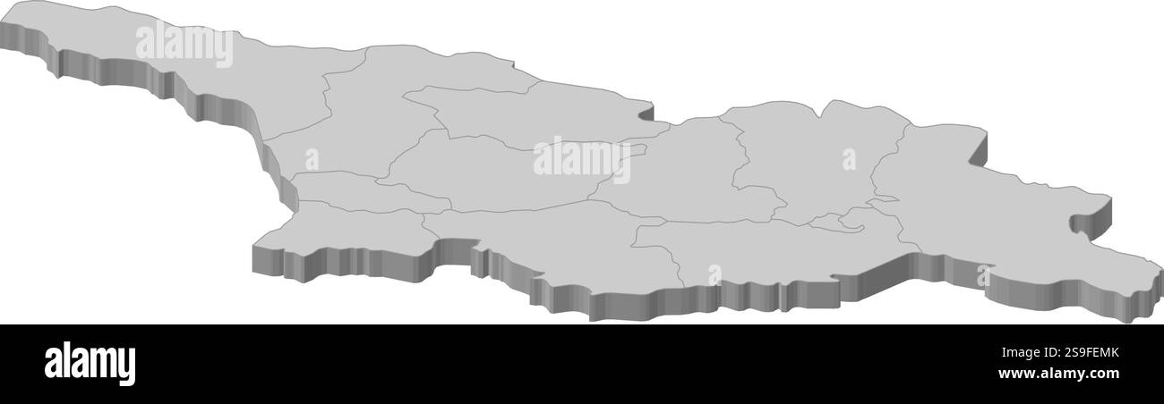 Map of Georgia as a gray piece Stock Vector Image & Art - Alamy