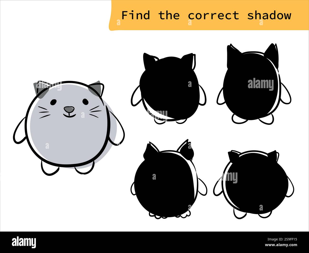 Shadow matching game - cat Stock Vector Image & Art - Alamy