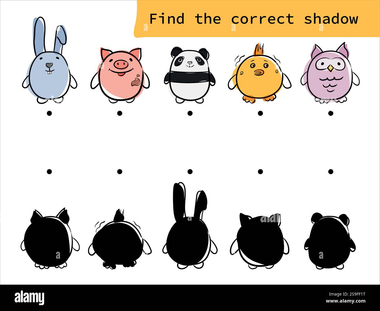 Match animal with silhouette Stock Vector Image & Art - Alamy