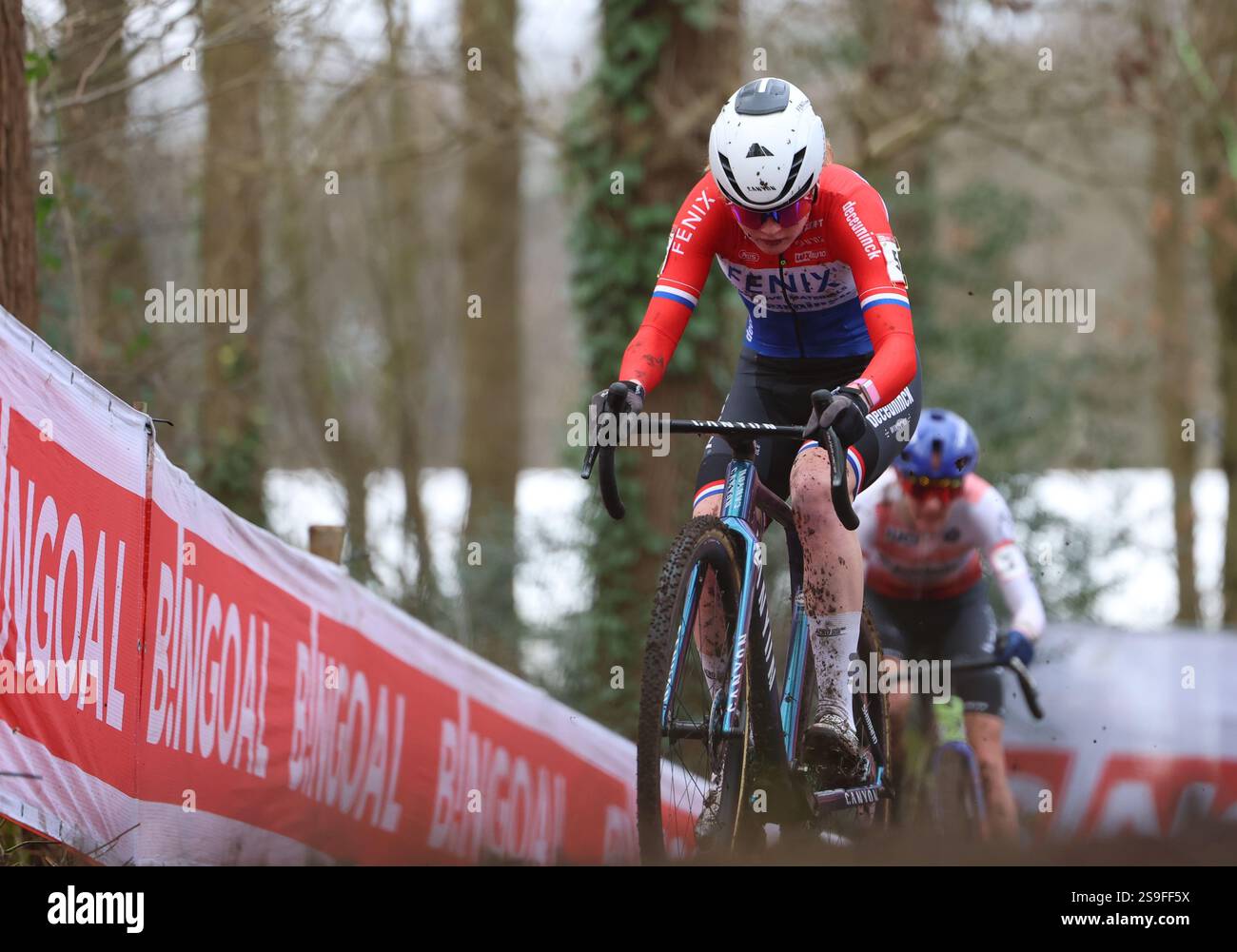 Dutch Puck Pieterse pictured in action during the women's elite race at ...